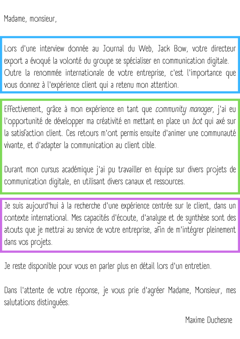 Comment écrire une lettre de motivation ? | SchoolMouv Orientation